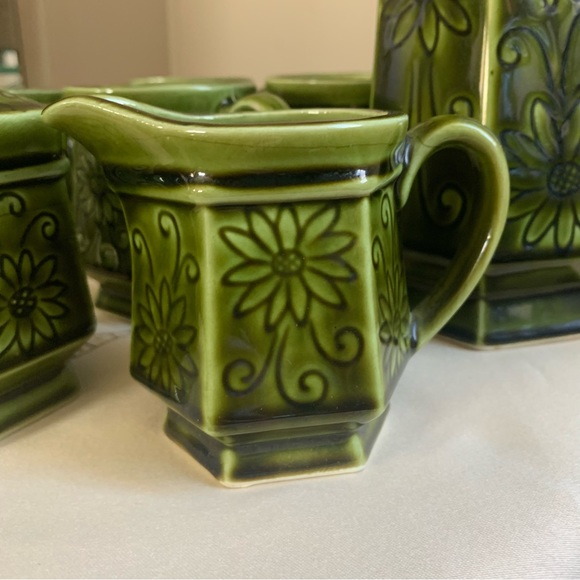ESD | Kitchen | Vintage Esd Japan Adorable Green Floral Design Coffee ...